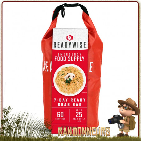 Sac etanche rations alimentaire Longue Conservation Ready Wise france